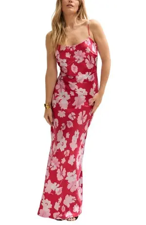 LILY AND LIONEL Roxy Spaghetti Strap Maxi Dress - Red