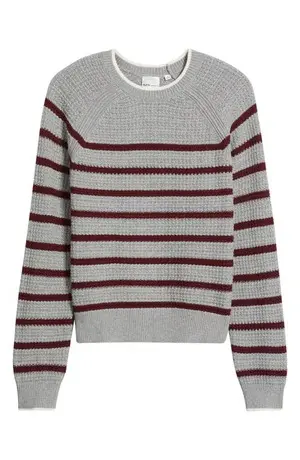 525 America Brooks Stripe Cotton Pullover Sweater