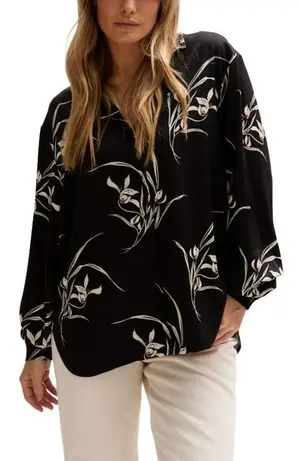 LILY AND LIONEL Lillibet Floral Print Shirt - Black