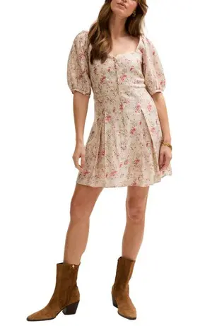 LILY AND LIONEL India Wishing Well Print Mini Dress - Red
