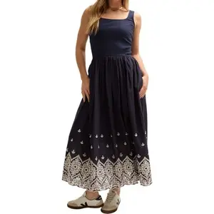LILY AND LIONEL Cora Sleeveless Midi Dress - Navy