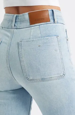 HIDDEN JEANS Double Waistband Flare Jeans