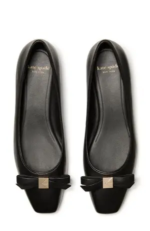 Kate Spade New York Deco Bow Downtown Flat - Black