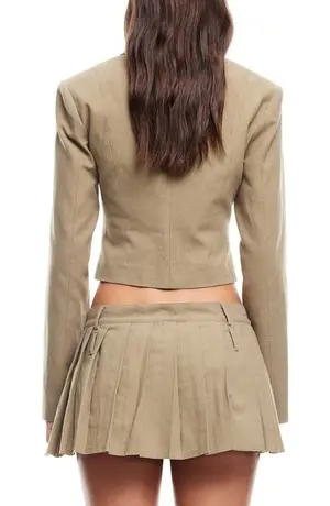 Lioness Cropped Cotton Blazer