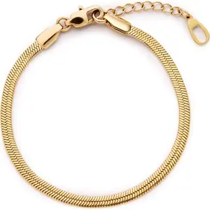 ANA LUISA Atlas Herringbone Chain Bracelet - Gold