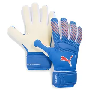 PUMA Ultra Pro Soccer Goalkeeper Gloves Ultra Blue-glowing Red