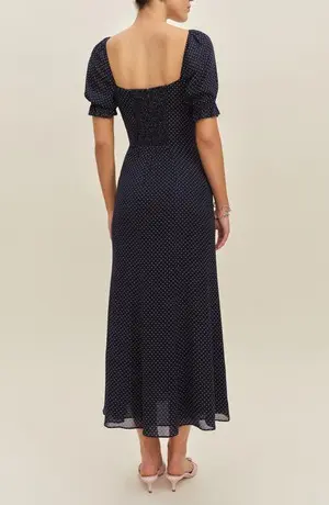 REFORMATION Gloria Swiss Dot Dress - Button