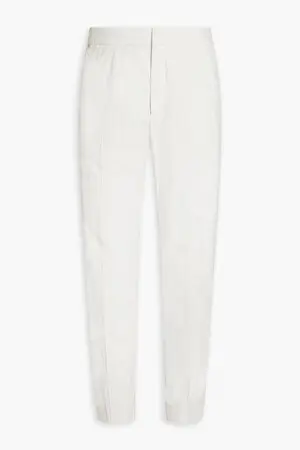 Zegna Tapered Stretch-cotton Poplin Pants