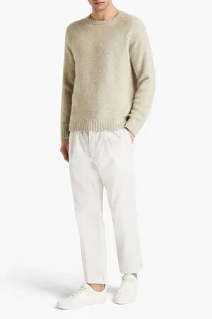 Zegna Tapered Stretch-cotton Poplin Pants