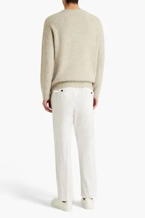 Zegna Tapered Stretch-cotton Poplin Pants
