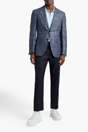 Zegna Wool And Silk-blend Tapered Pants