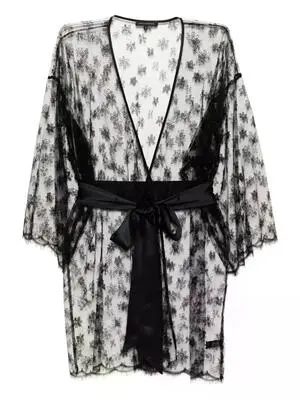 Kiki De Montparnasse Lace Robe - Black