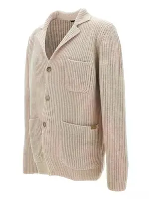 FAY Wool Patch-pocket Cardigan - Neutrals
