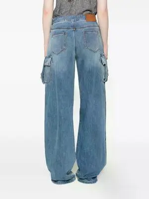 Ermanno Scervino Pleated-front Cargo Jeans