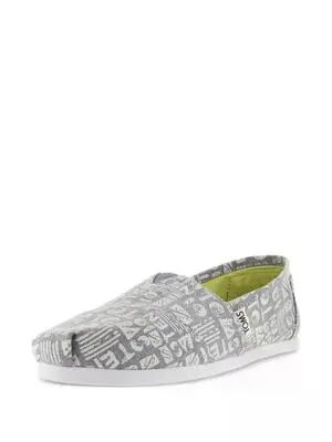 Toms Geometric-print Alpargata Loafers - Grey