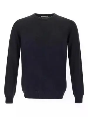 KANGRA Ribbed Crew-neck Sweater - Black