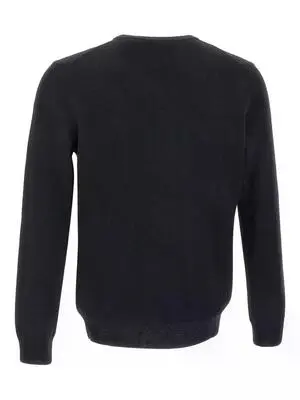 KANGRA Ribbed Crew-neck Sweater - Black