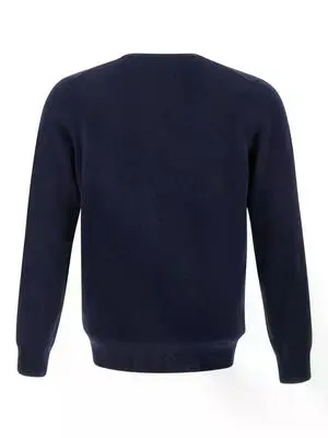 KANGRA Ribbed Crew-neck Sweater - Blue