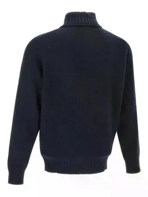 FILIPPO DE LAURENTIIS Ribbed High-neck Sweater - Blue