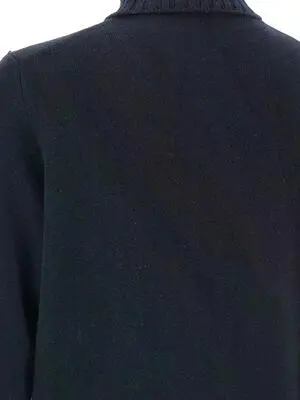 FILIPPO DE LAURENTIIS Ribbed High-neck Sweater - Blue