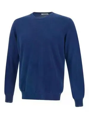 KANGRA Ribbed Crew-neck Sweater - Blue