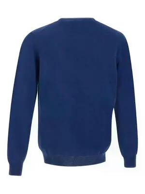 KANGRA Ribbed Crew-neck Sweater - Blue