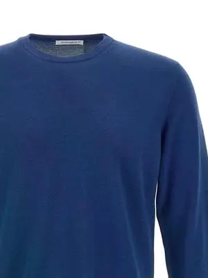 KANGRA Ribbed Crew-neck Sweater - Blue