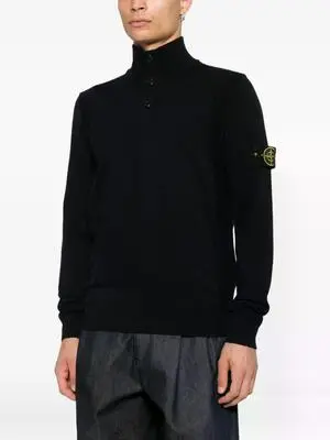 Stone Island High-neck Button Sweater