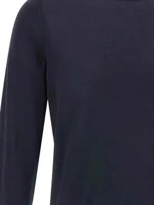 GRAN SASSO Crew-neck Ribbed-edge Sweater - Blue