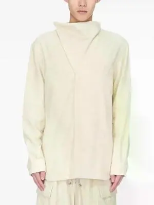 Rick Owens High-neck Long-sleeve Shirt