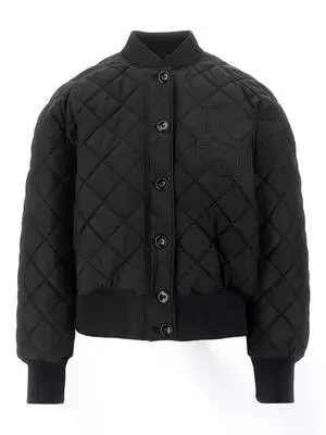 JIL SANDER Quilted Monogram Bomber Jacket