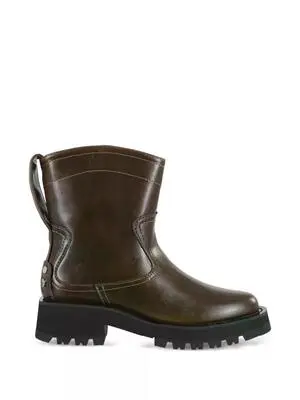 GANNI Stitched Leather Boots