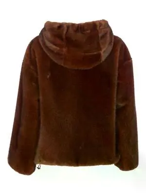 Herno Faux-fur Hooded Jacket - Brown