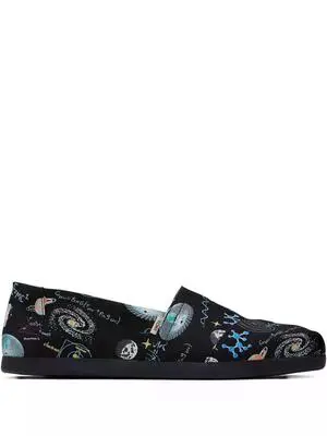 Toms Alpargata Science-print Slip-on Loafers - Black