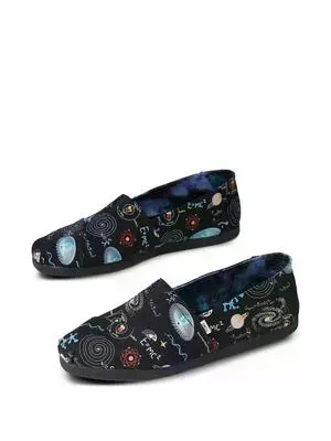 Toms Alpargata Science-print Slip-on Loafers - Black