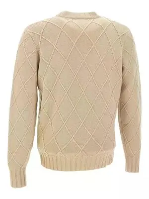 FILIPPO DE LAURENTIIS Diamond-weave Crew-neck Sweater