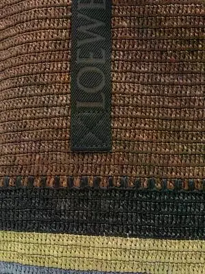 Loewe Fold Shopper Raffia-weave Tote Bag