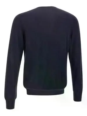 GRAN SASSO Crew-neck Ribbed-edge Sweater - Blue