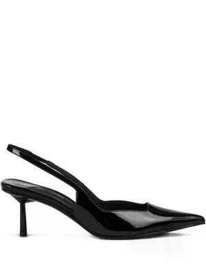 LE SILLA 70mm Amelia Slingback Patent-leather Pumps - Black