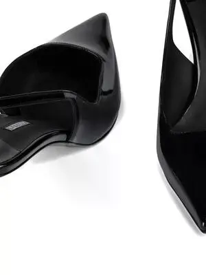 LE SILLA 70mm Amelia Slingback Patent-leather Pumps - Black
