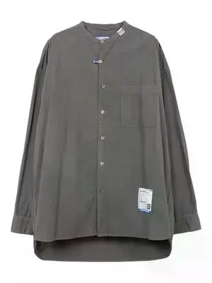 IN･STRU(MEN-TAL). Band-collar Long-sleeve Shirt - Grey