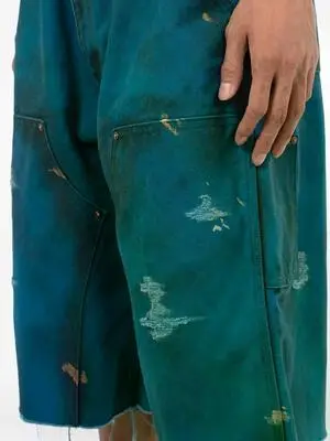 KAMIYA Distressed Painter Shorts - Blue