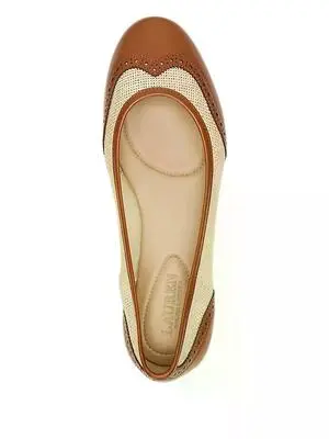Ralph Lauren Leather Woven Pumps
