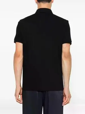 Moncler Half-zip Patch-pocket Polo Shirt - Black