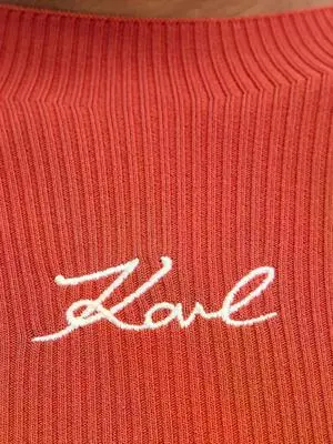 Karl Lagerfeld Ribbed Logo-embroidered Sweater