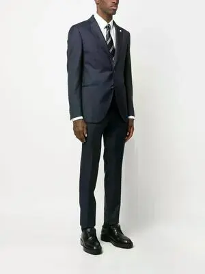 LUIGI BIANCHI MANTOVA Single-breasted Virgin Wool Suit - Blue