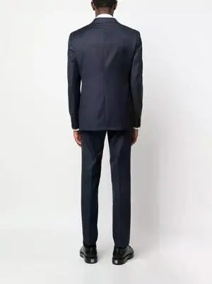 LUIGI BIANCHI MANTOVA Single-breasted Virgin Wool Suit - Blue
