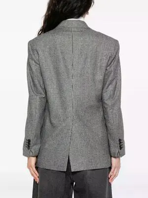 Tagliatore Checked Double-breasted Jacket - Black