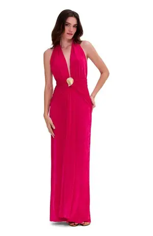 PatBO Radiant Jersey Halterneck Gown