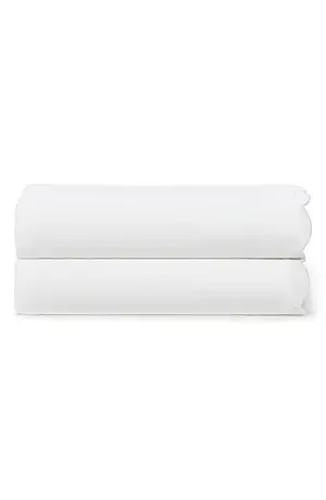 PERI HOME Set Of 2 Scallop Cotton Pillowcases - White